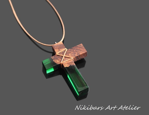 Emerald Green Cross Small Cross Art Cross Art Wood Cross | Etsy