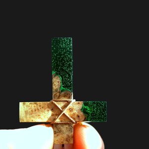 Emerald Green Cross, Small Cross, Art Cross, Art Wood Cross, Emerald ...