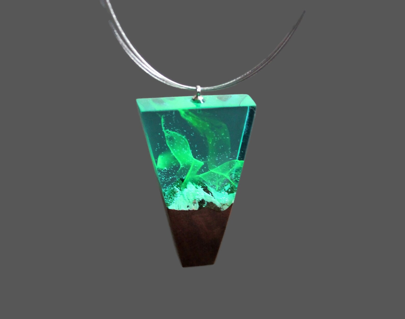 Aurora Borealis Necklace Glow in Dark Necklace Northern - Etsy