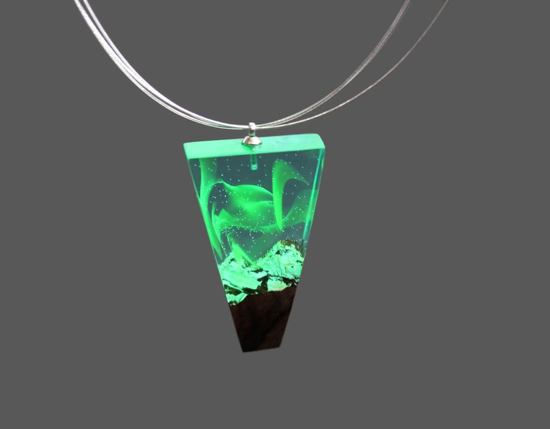 Aurora Borealis Necklace Glow in Dark Necklace Northern - Etsy
