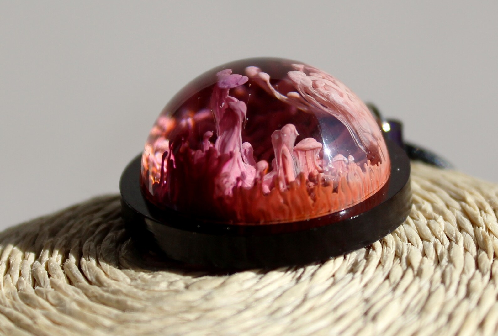 Diffusion Resin Necklace Resin Sphere Pendant Fluid Resin | Etsy