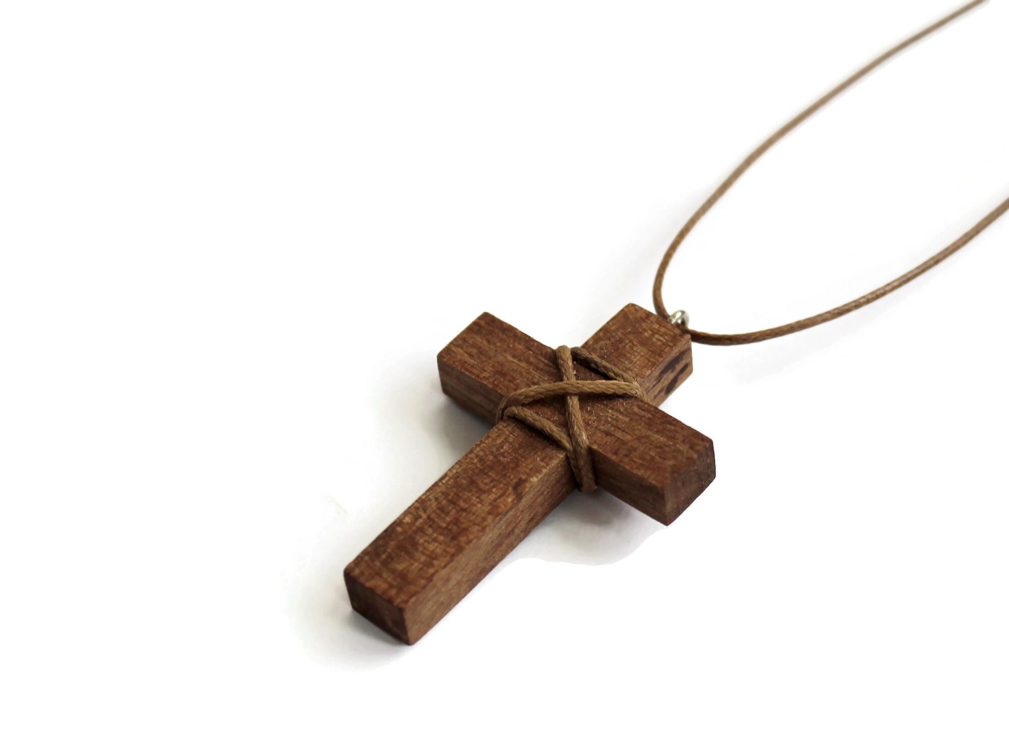 Collar de cruz de madera cruz de madera cruz hippie | Etsy