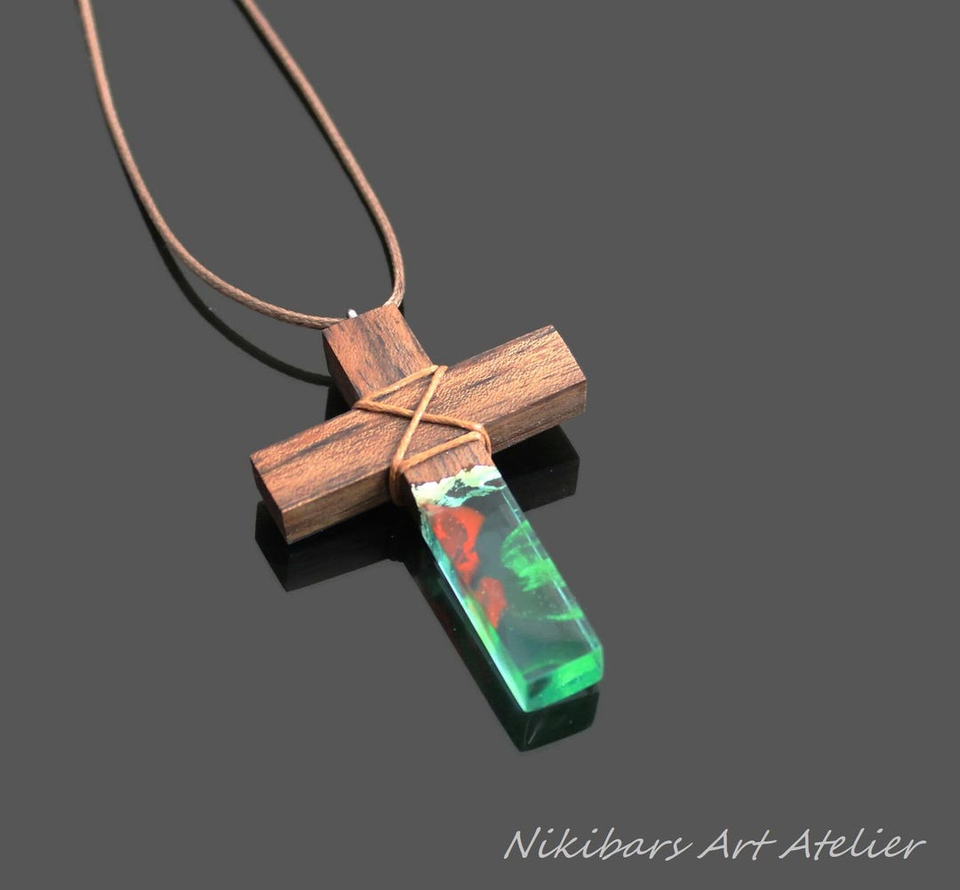 Aurora Borealis Cross, Glow in Dark Cross, UV Glow Cross, Red Cross ...