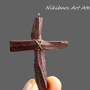 Rough Wood Cross Drift Wood Cross Necklace Man Cross - Etsy