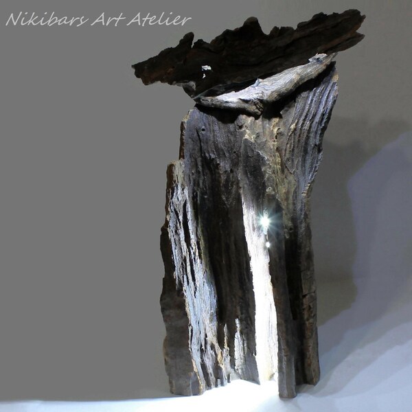 Rustic Wood Lamp - Etsy