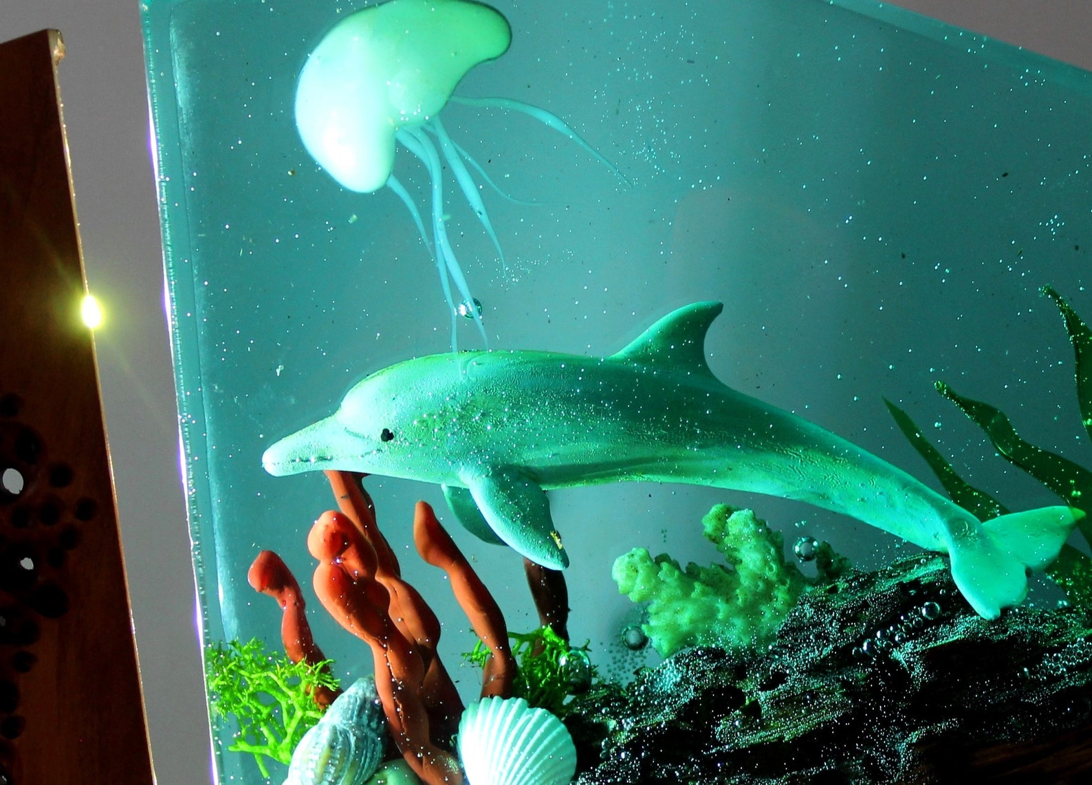Dolphin Night Light Ocean Diorama Lamp Seabed Diorama Lamp - Etsy