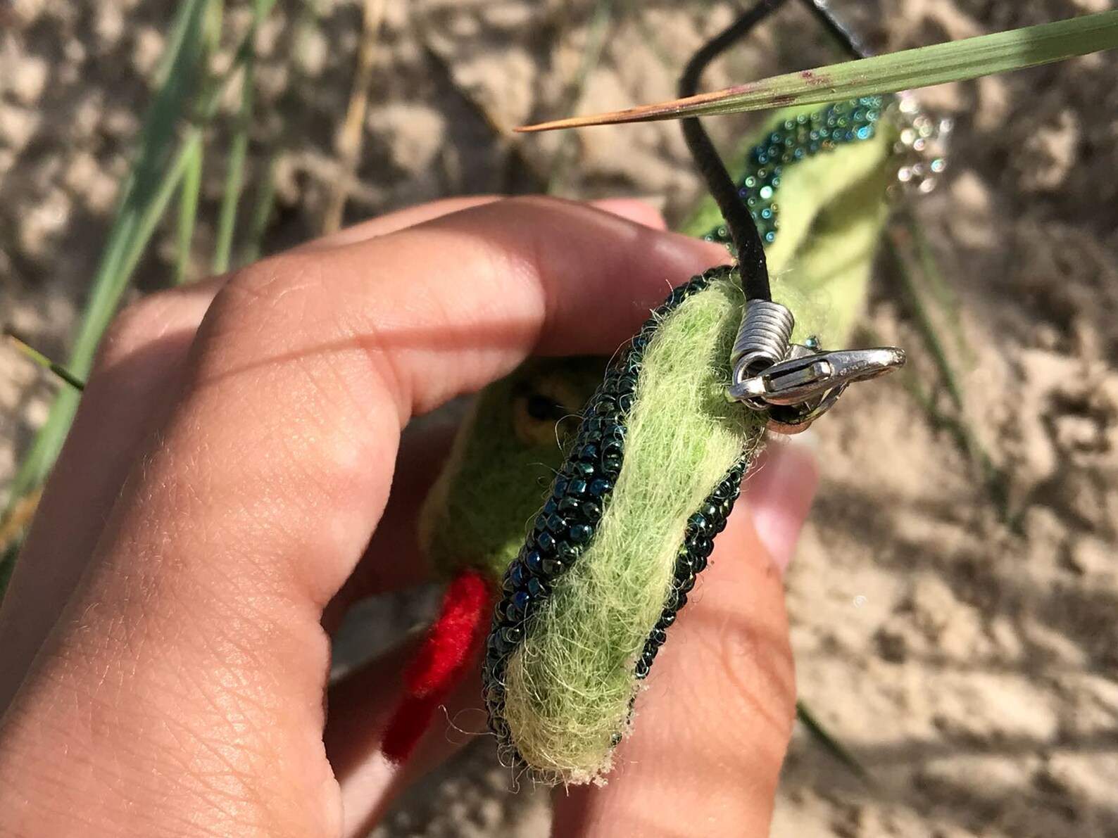 Needle Felted Green Snake,magnet,necklace,infinity. - Etsy