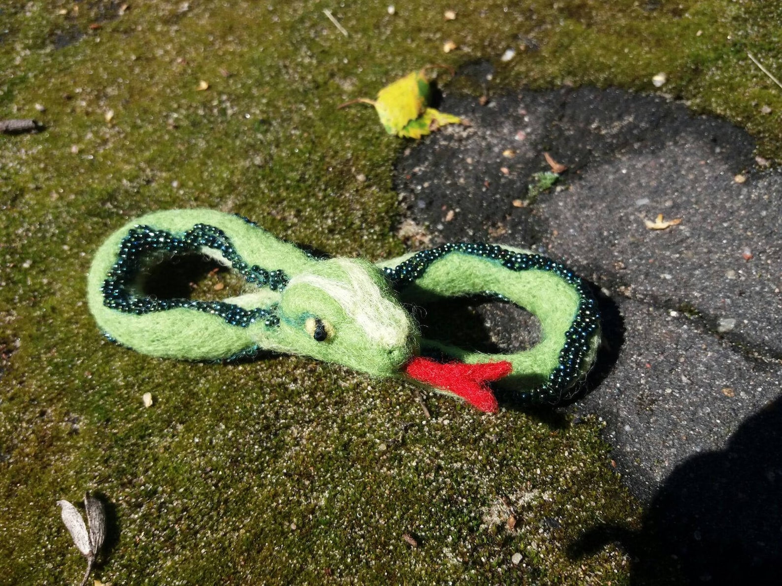 Needle Felted Green Snake,magnet,necklace,infinity. - Etsy