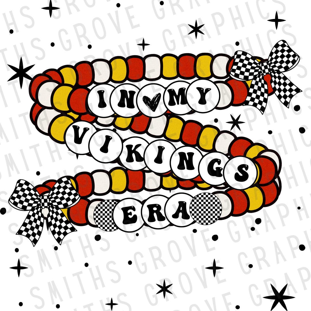 Vikings Era PNG: Red & Yellow School Spirit Graphic (digital Download ...
