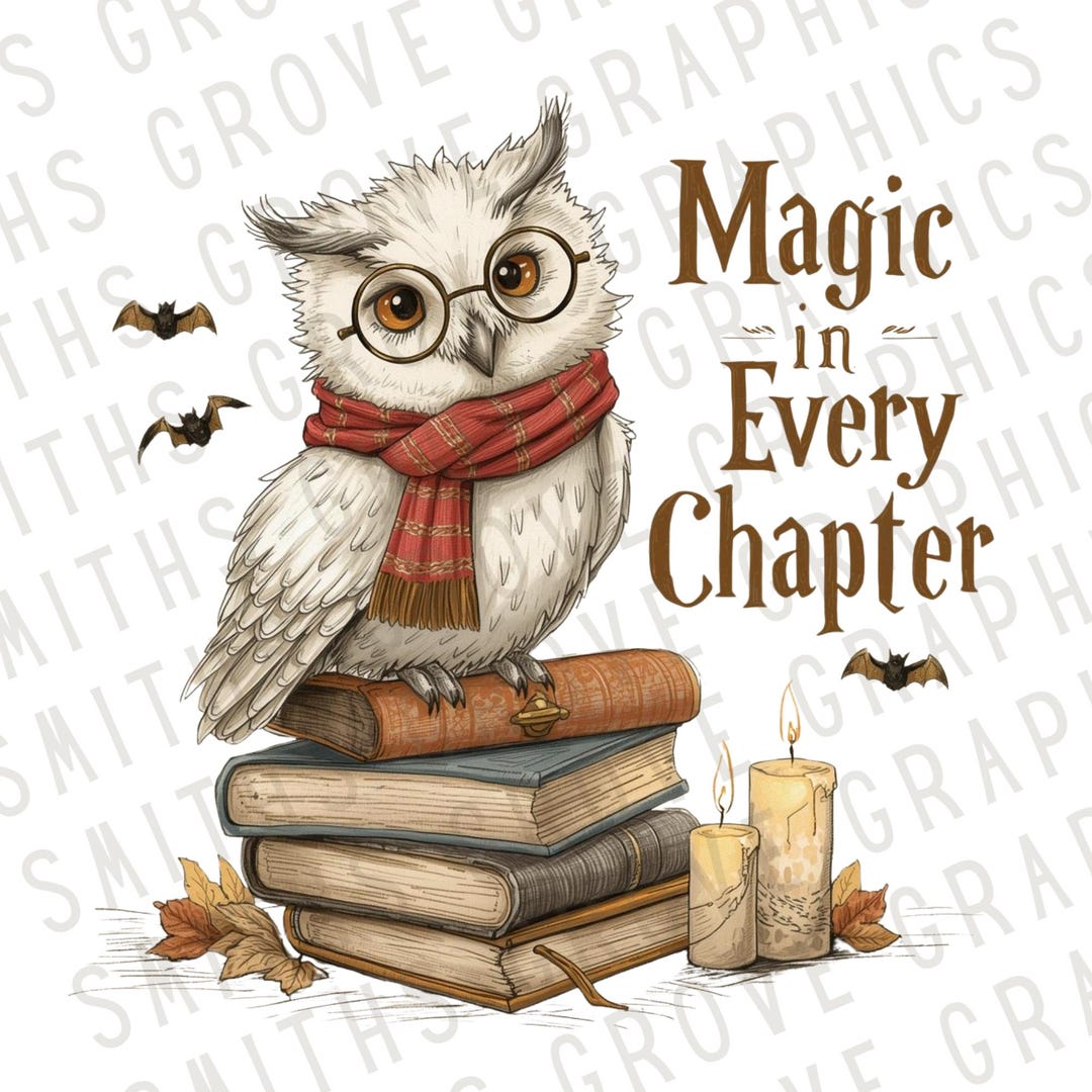 Owl Reading Books PNG | Fall Librarian Clipart (digital Download) - Etsy