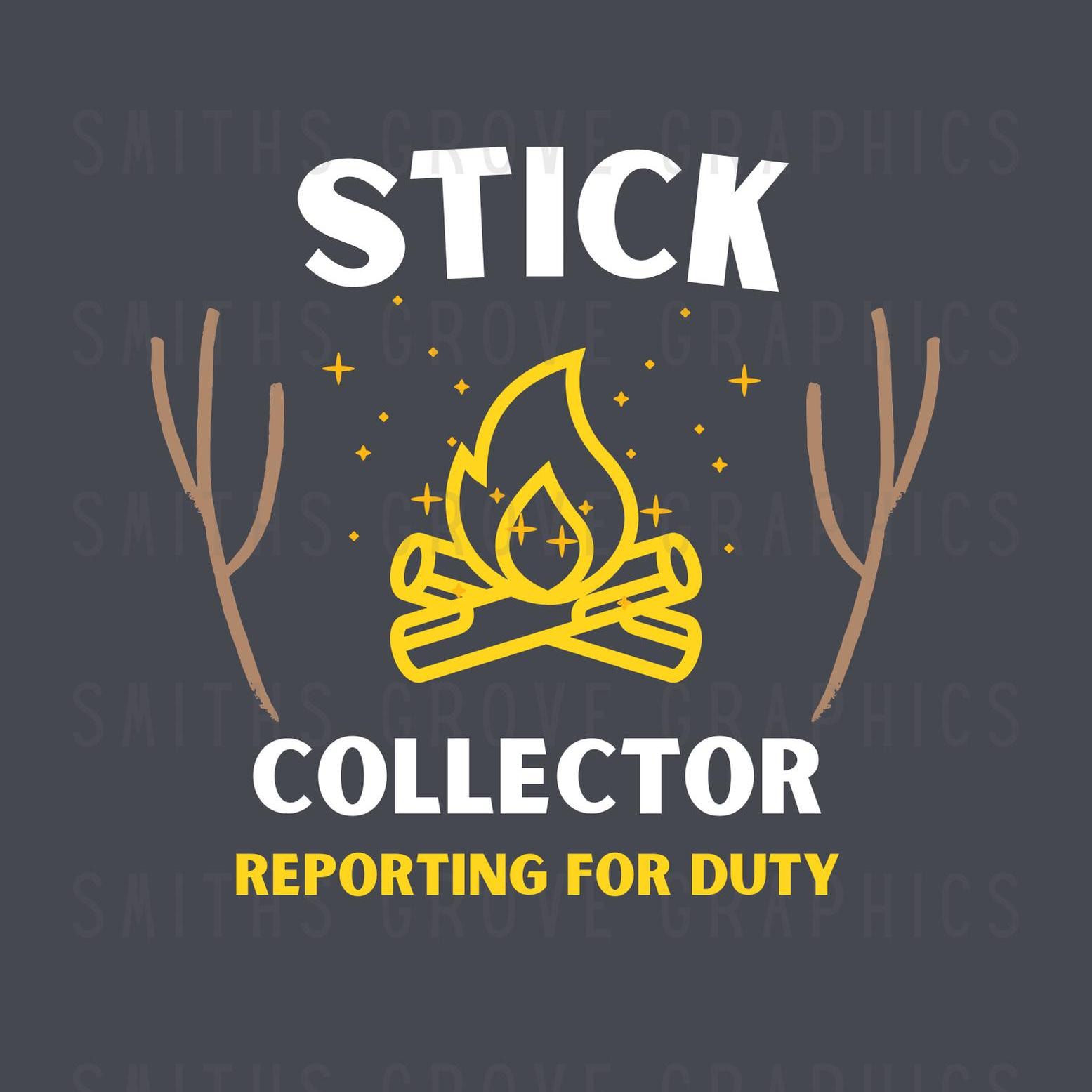 Stick Collector Reporting for Duty PNG Transparent File, Camping ...