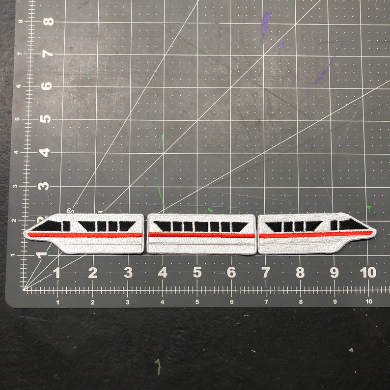 Set of 3 Mini Monorail Patches - Etsy