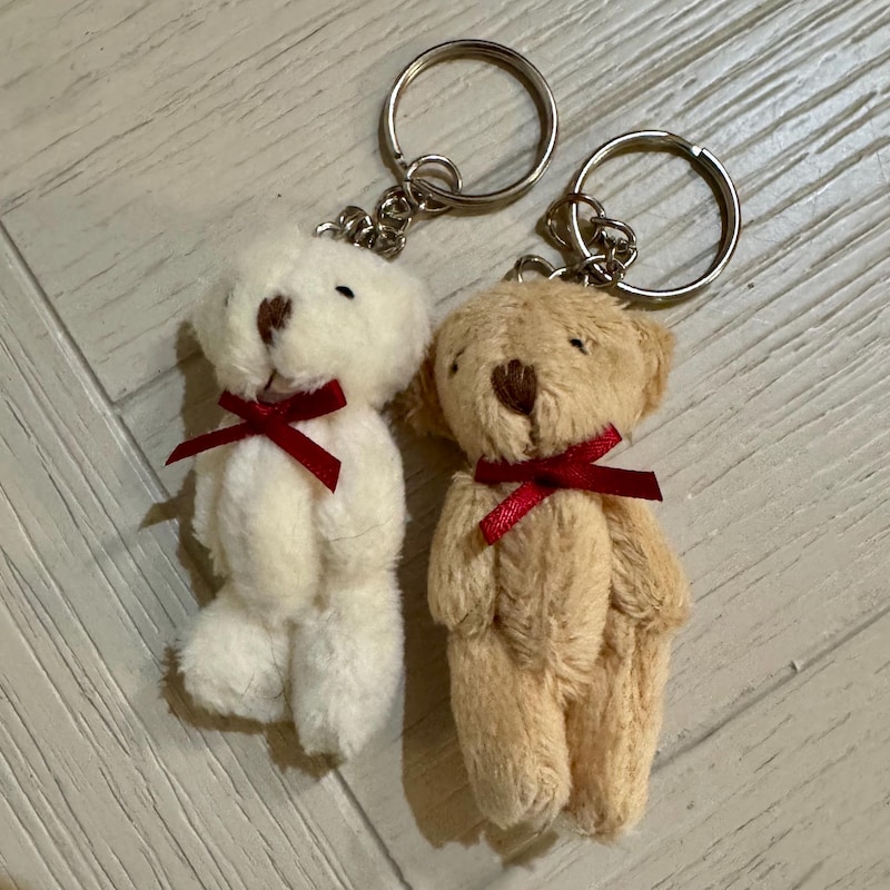 Teddy Bear Keychain - Etsy
