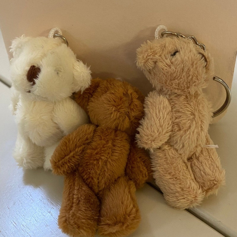 Teddy Bear Keychain - Etsy