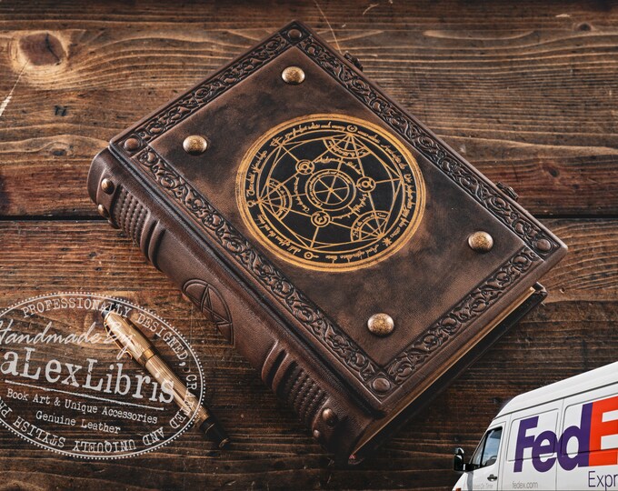 Alchemy Leather Journal: Large 7.5 X 10 Inches, 600 Blank Pages Unleash ...