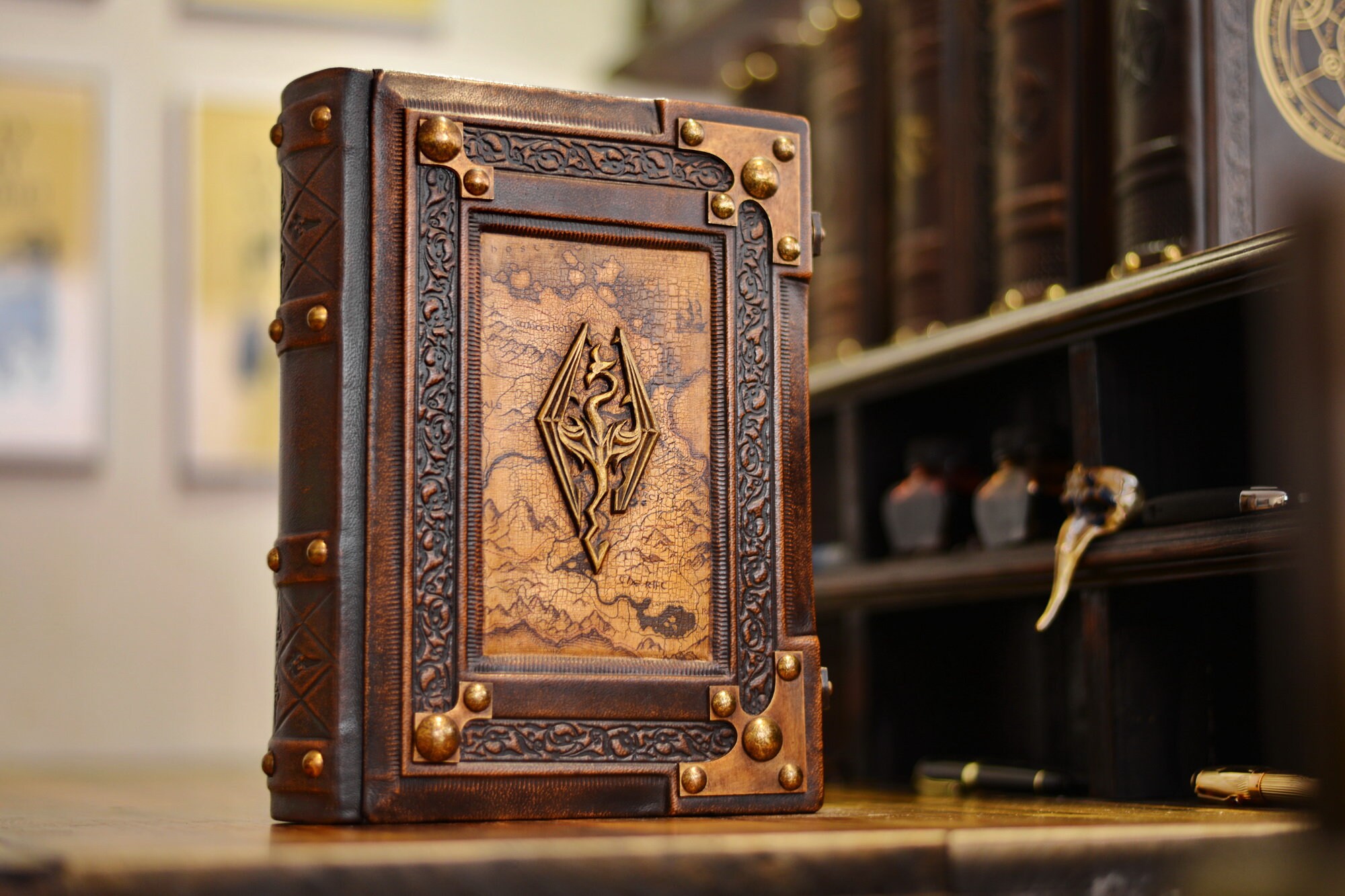 Skyrim Leather Journal 8 X 10 Inches Large 600 Blank Pages | Etsy Australia