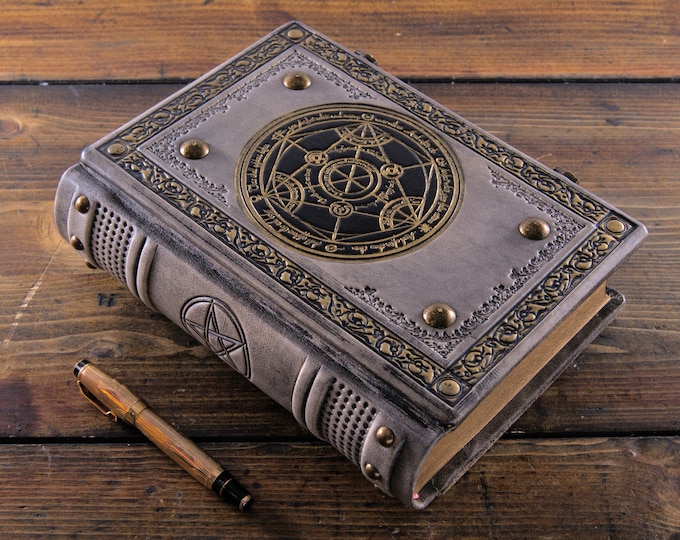 7.5 X 10 Large Leather Alchemy Book Medieval - Etsy