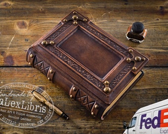 8 X 10 Medieval Styled Leather Journal Book of Shadows Magical Journal ...