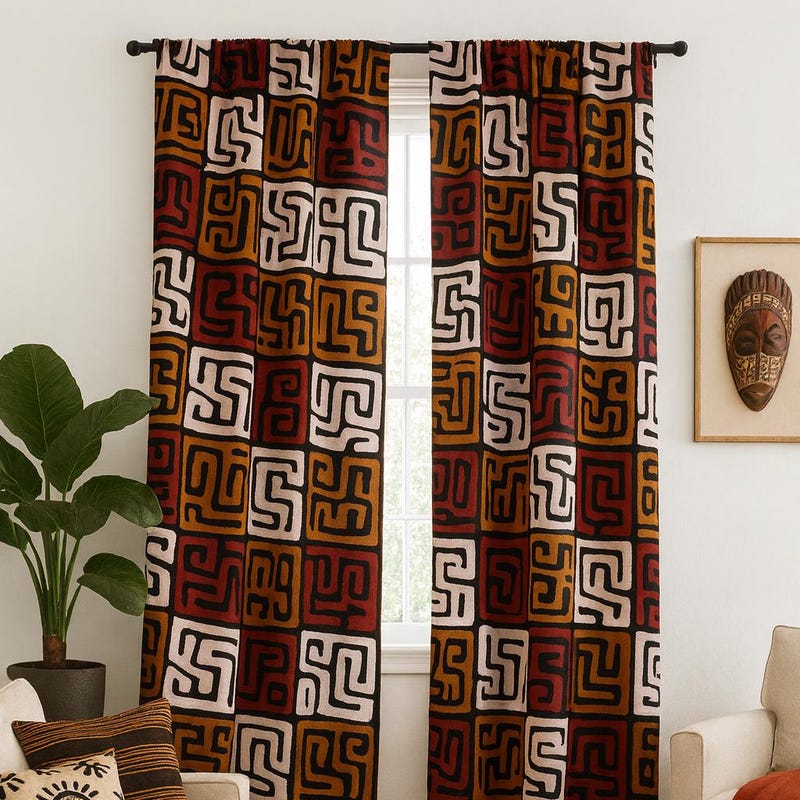 African Curtains - Etsy