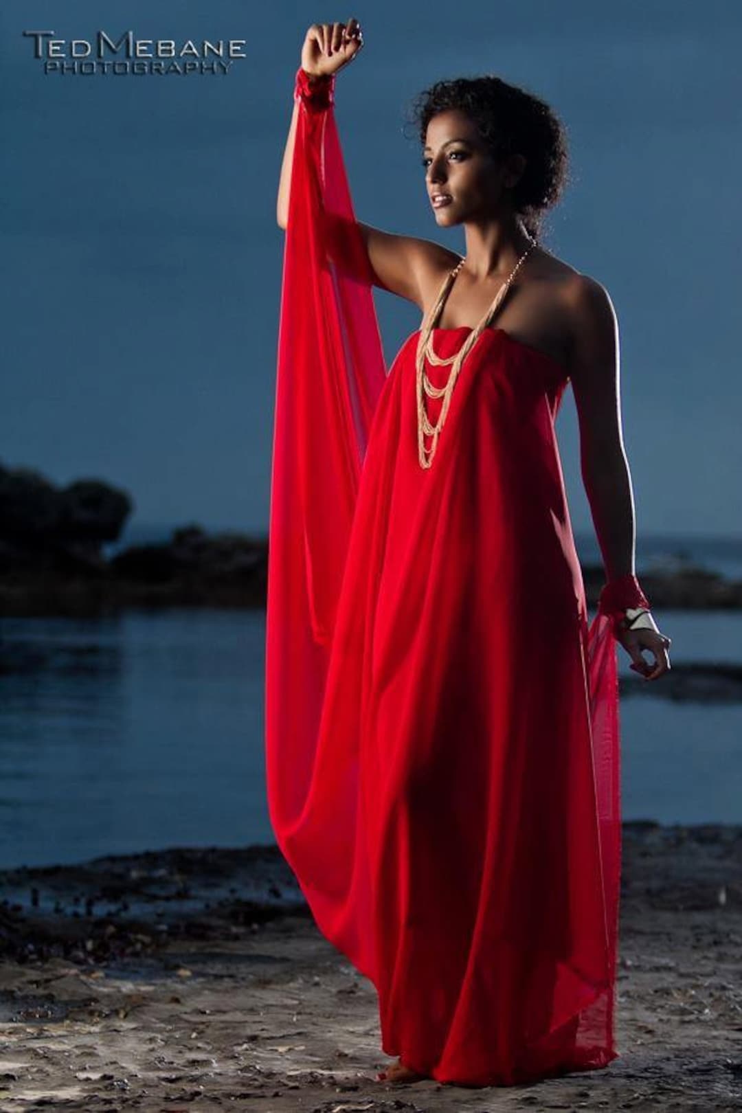 Red Grecian Goddess Gown...other Colors:black, White, Emerald Green ...