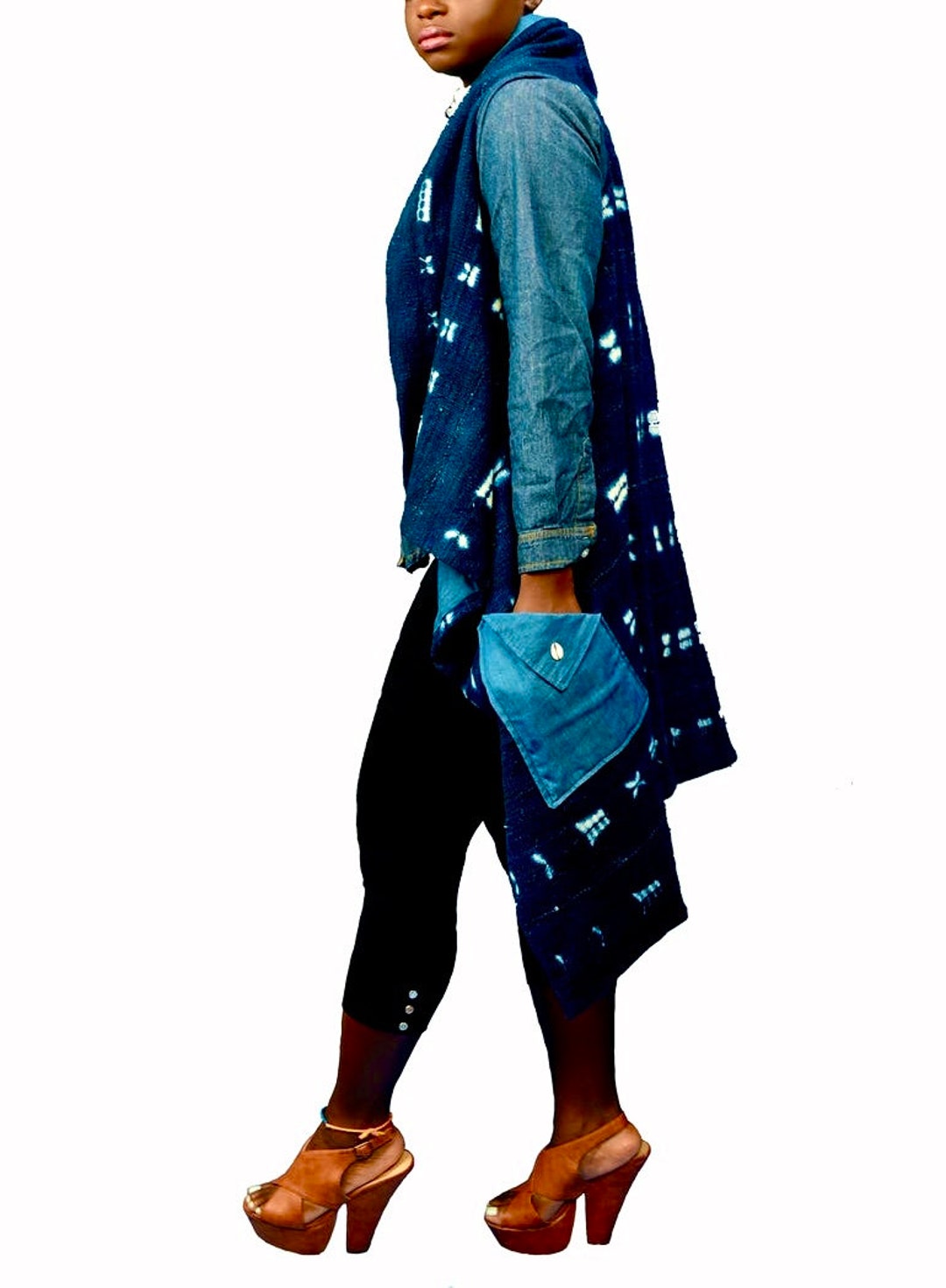 Mudcloth Vest INDIGO Vest...one-sidedindigo Only or - Etsy