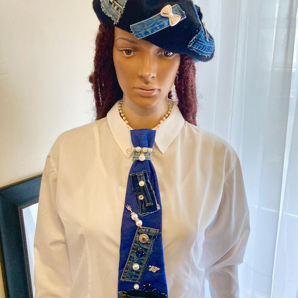 Denim Neck Tie - Etsy