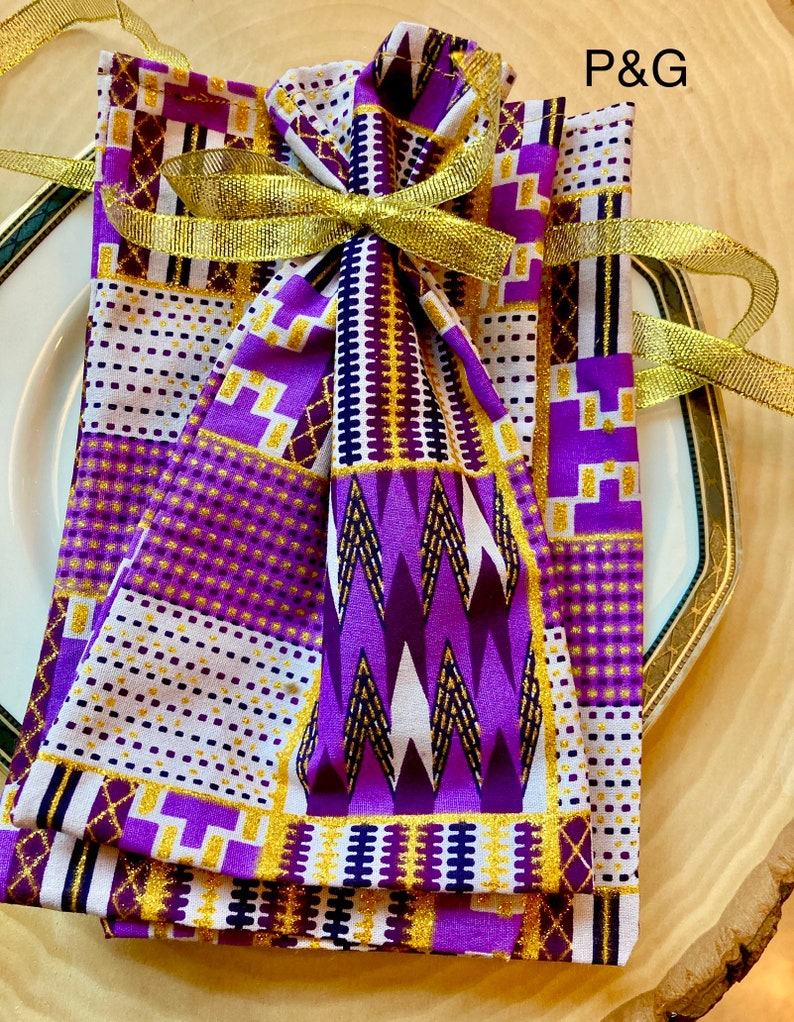 1 Cloth Party Favor Bag African Gift Bag Kente Party Favor Bag Spice ...