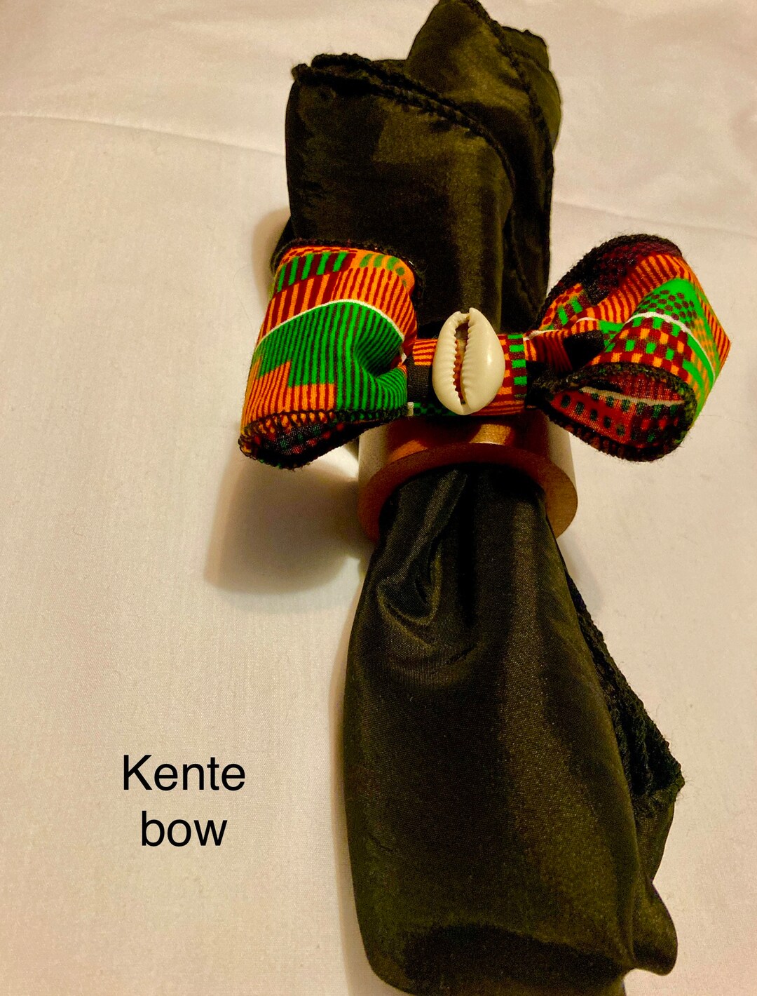 Cowrie Shells Kente Napkin Ring Ankh African Napkin Rings 1 - Etsy