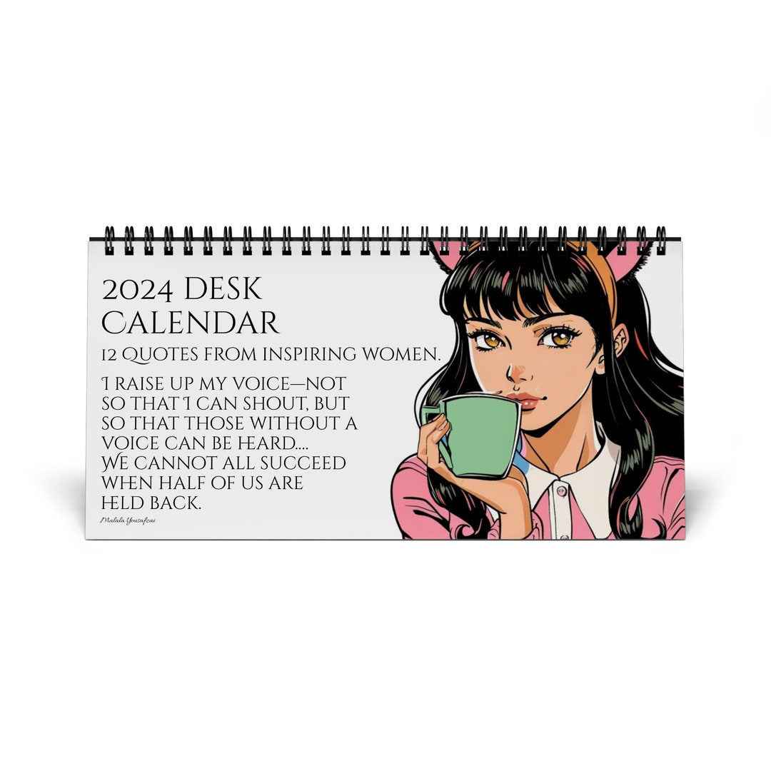Simplex Desk Calendar 2024 Grid, Female Empowerment Quotes With Iconic ...