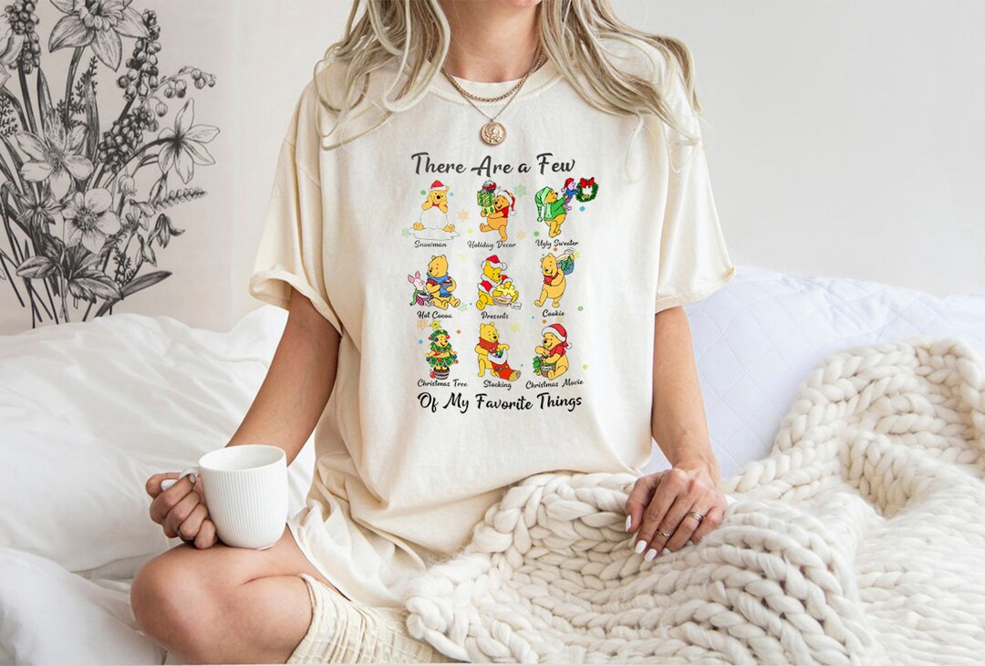 Comfort Colors® Christmas My Favorite Things Shirt, Christmas Winnie ...