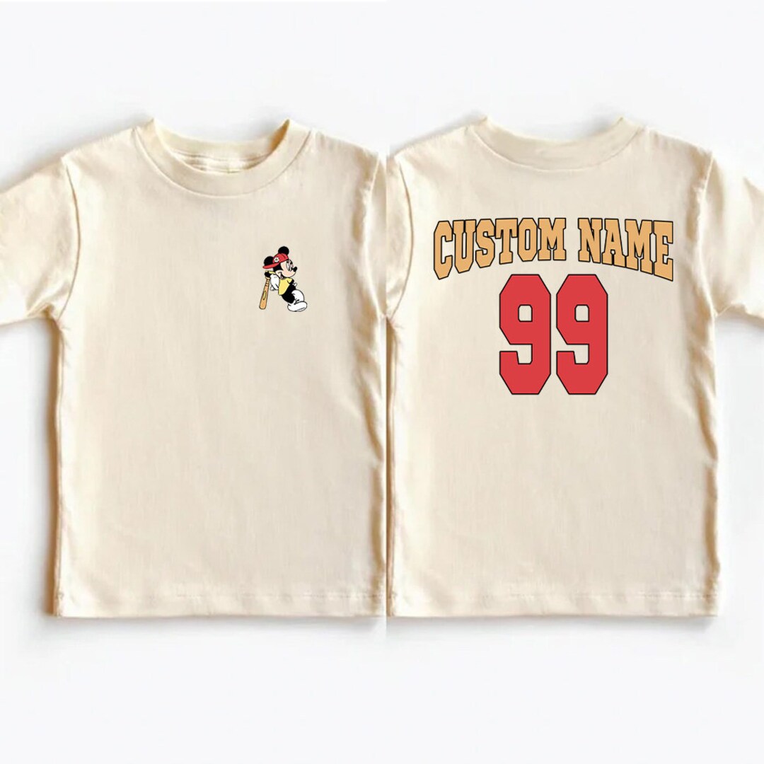 Personalized Minnie Mouse Softball Shirt, Custom Name & Number Softball ...