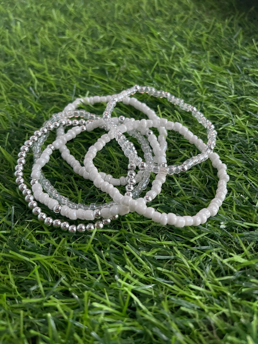 Set of 6 Beaded Stretch Bracelets-womens Bracelets-unisex Bracelets ...