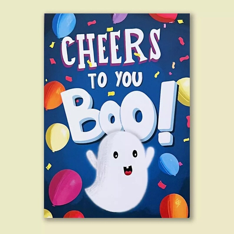 Cheers to You, Boo Greeting Card - Etsy