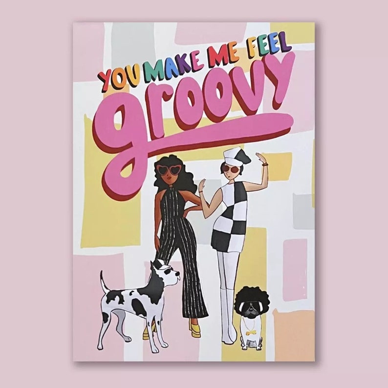 You Make Me Feel Groovy Greeting Card - Etsy