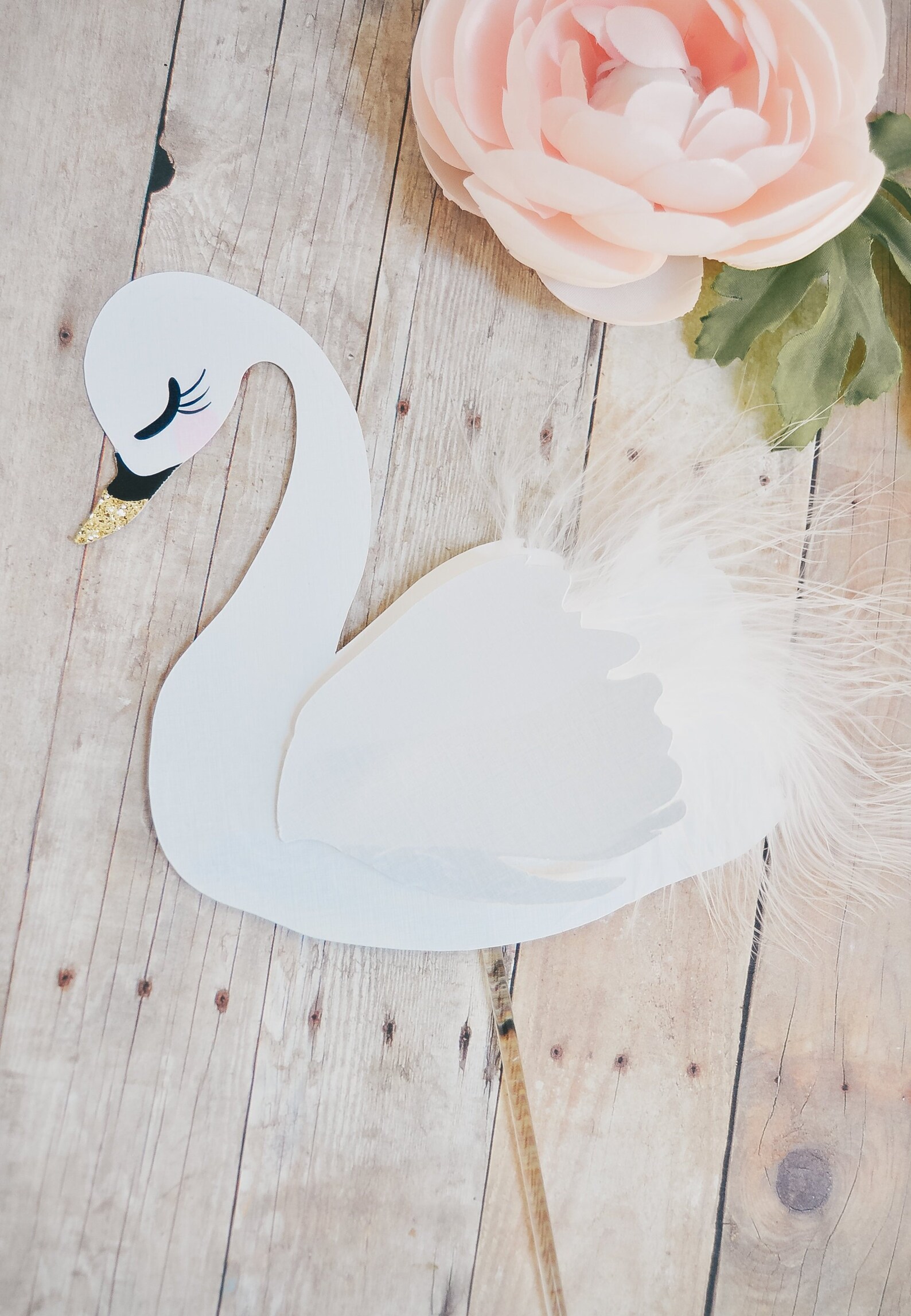 Swan Cake Topper or Centerpiece Decoration with or without | Etsy