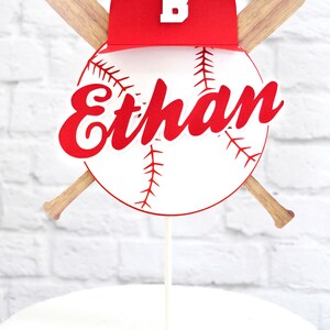 Personalized Baseball Cake Topper: Ball Bat Theme Party Decoration - Etsy