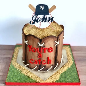 Personalized Baseball Cake Topper: Ball Bat Theme Party Decoration - Etsy