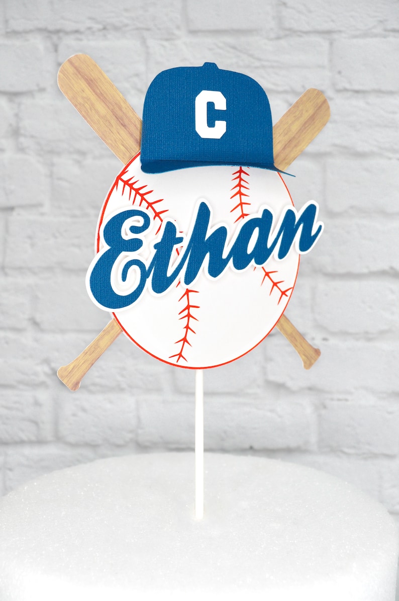 Personalized Baseball Cake Topper: Ball Bat Theme Party Decoration - Etsy