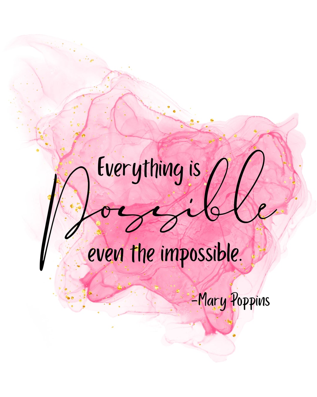 Mary Poppins Everything is Possible Quote Digital Art File 16x20 Kids ...