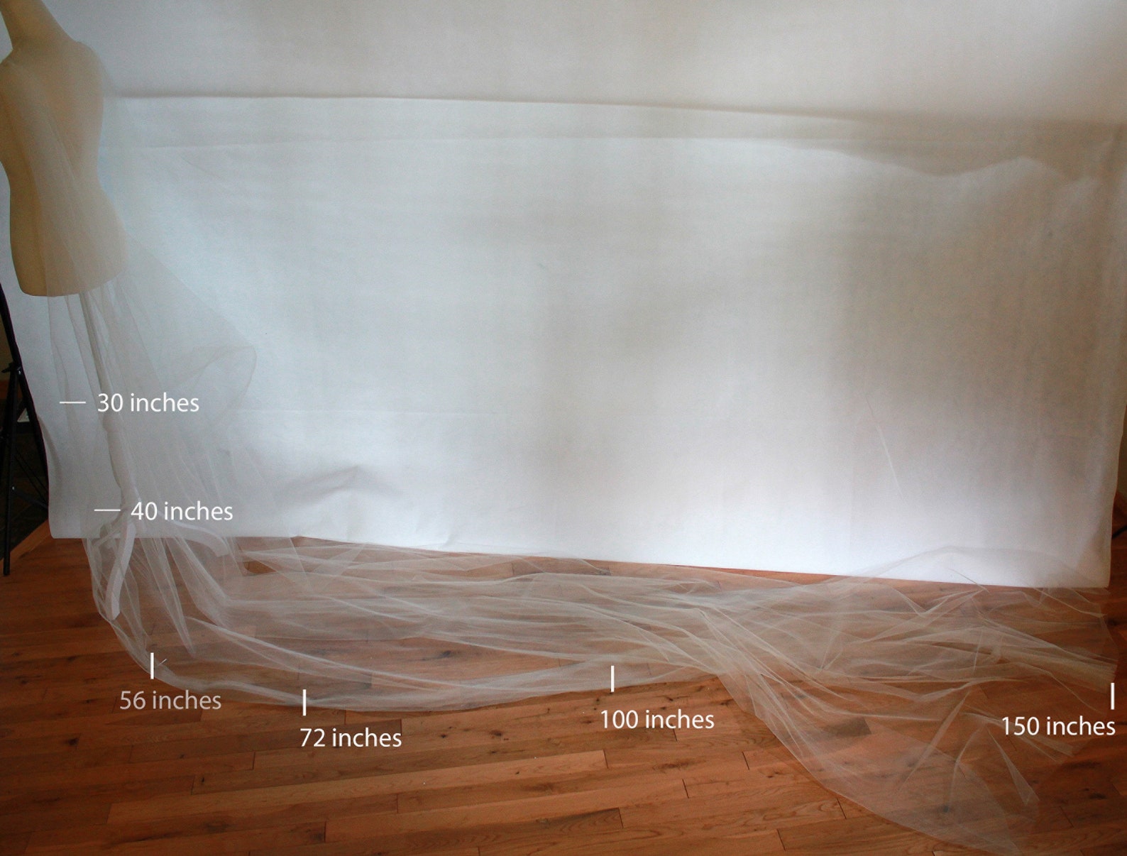 Soft English Tulle Wedding Cape Veil / Gothic Tulle Shoulder Veil With ...