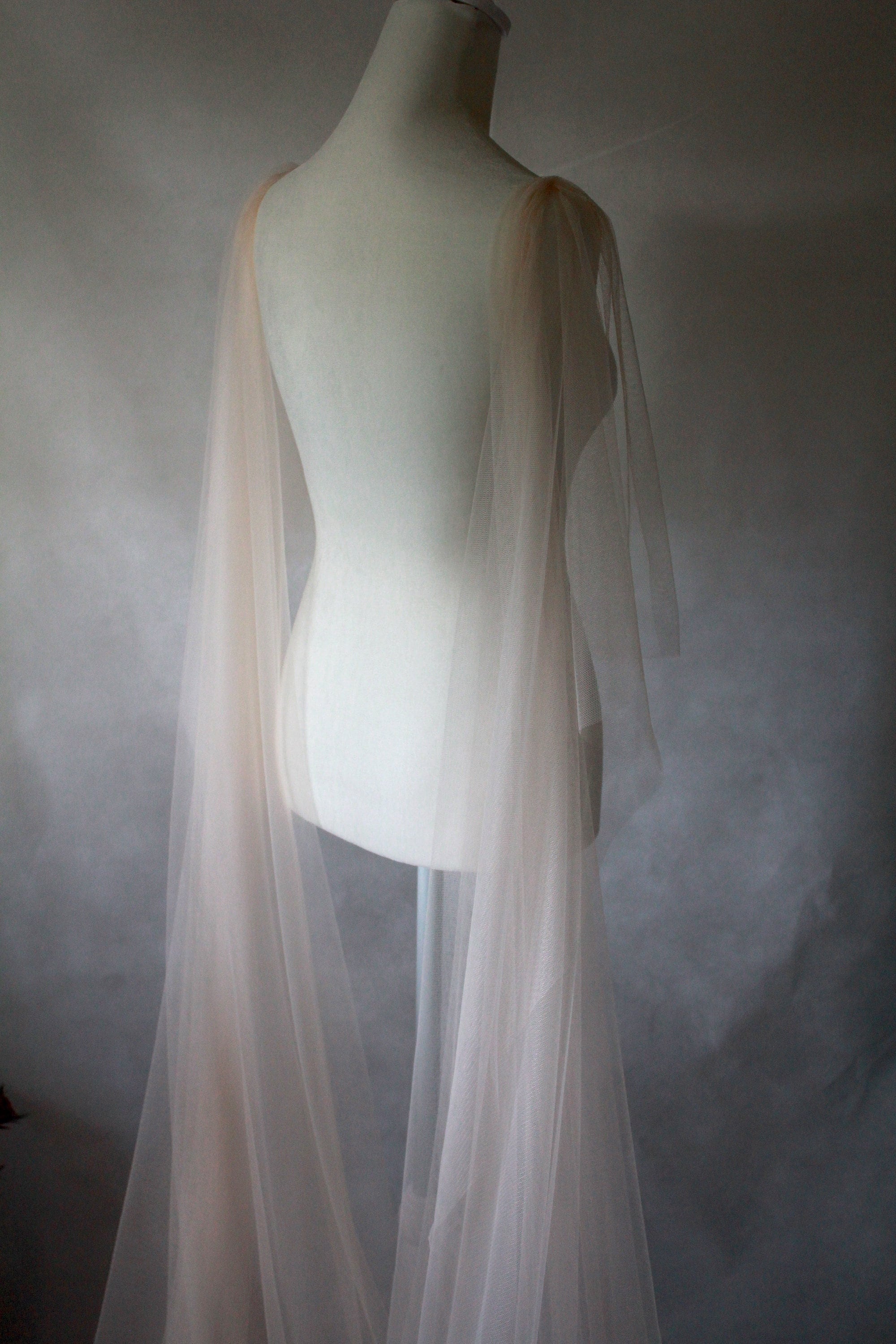 Soft English Tulle Wedding Wings / Blush Champagne Bridal Wings With ...