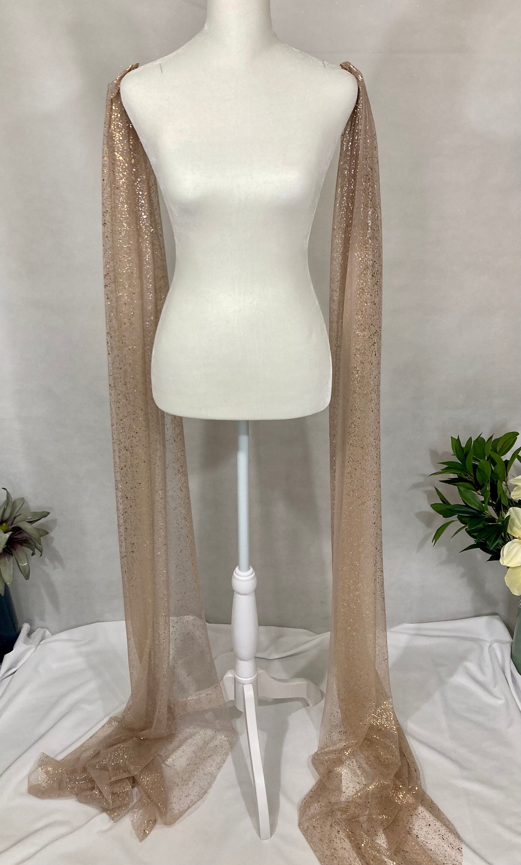 Sparkling Gold Silver Wedding Wings Veil / Soft Gold Foil - Etsy