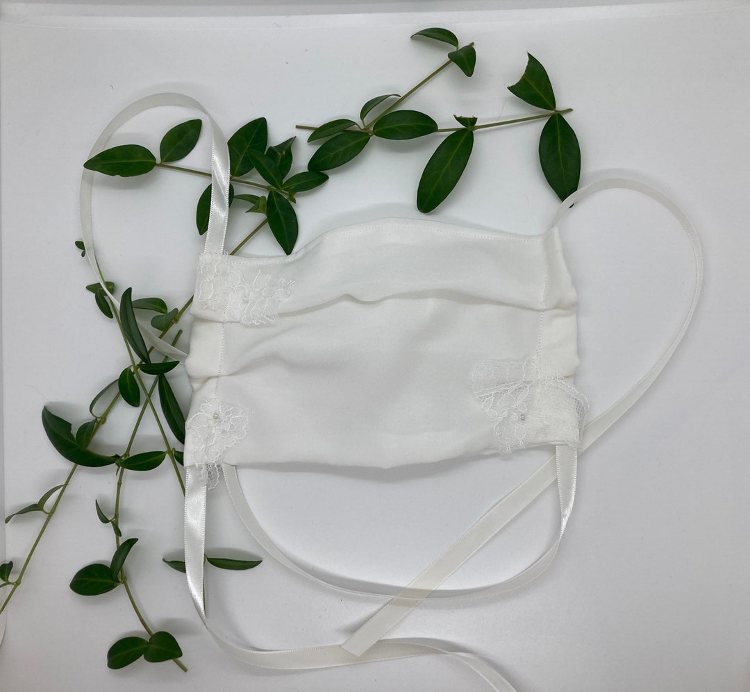 Bridal Lace and Silk Face Mask - Etsy
