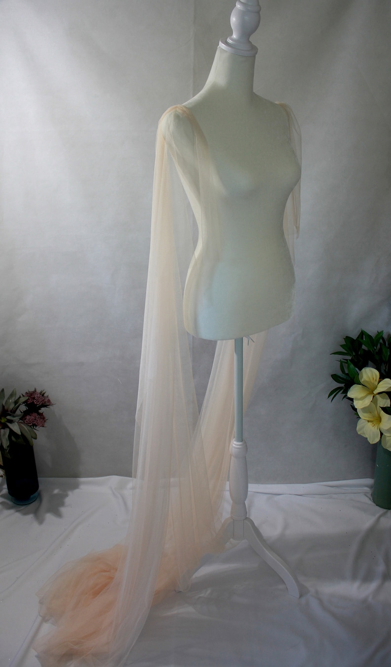 Soft English Tulle Wedding Wings / Blush Champagne Bridal Wings With ...