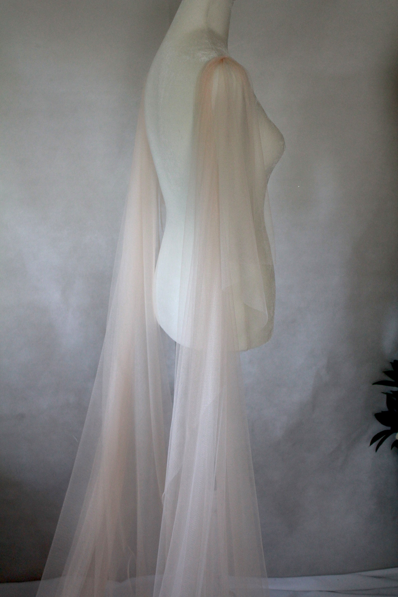 Soft English Tulle Wedding Wings / Blush Champagne Bridal Wings With ...