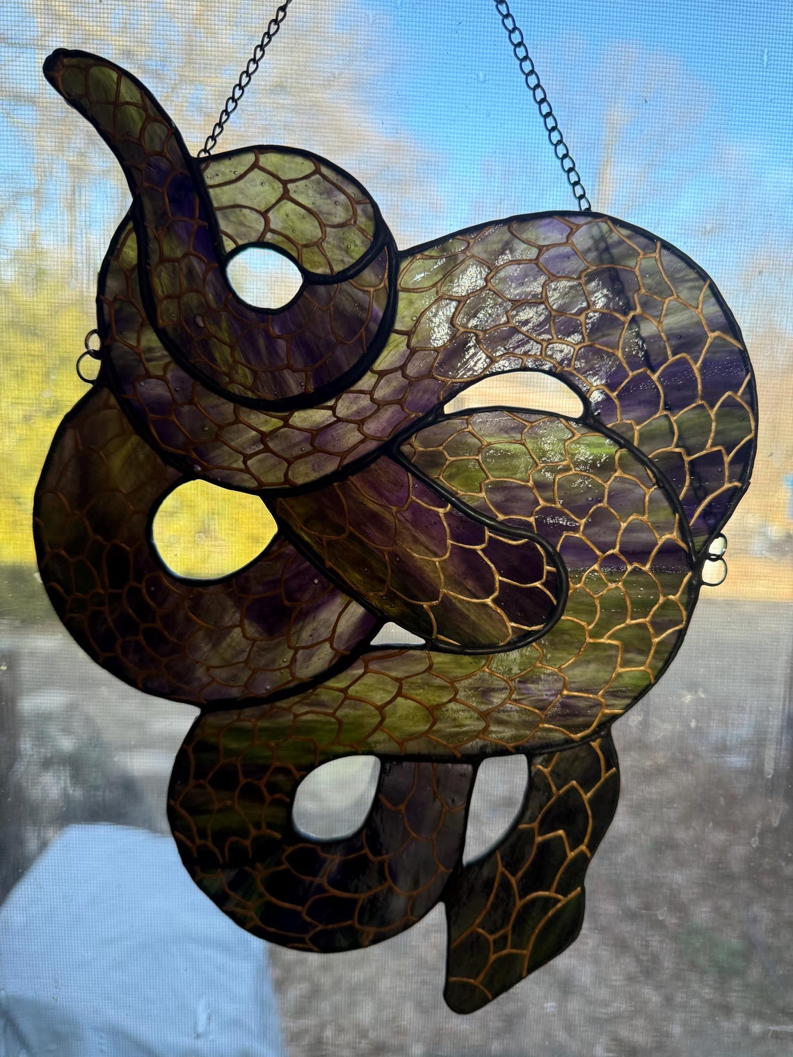 Knotted Snake Stained Glass Pattern, Stained Glass Patterns, Digital ...