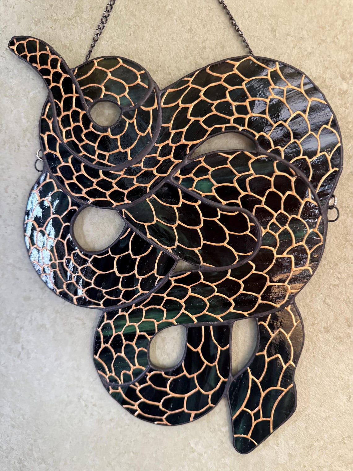 Knotted Snake Stained Glass Pattern, Stained Glass Patterns, Digital ...