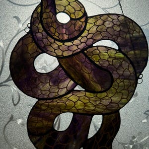 Knotted Snake Stained Glass Pattern, Stained Glass Patterns, Digital ...