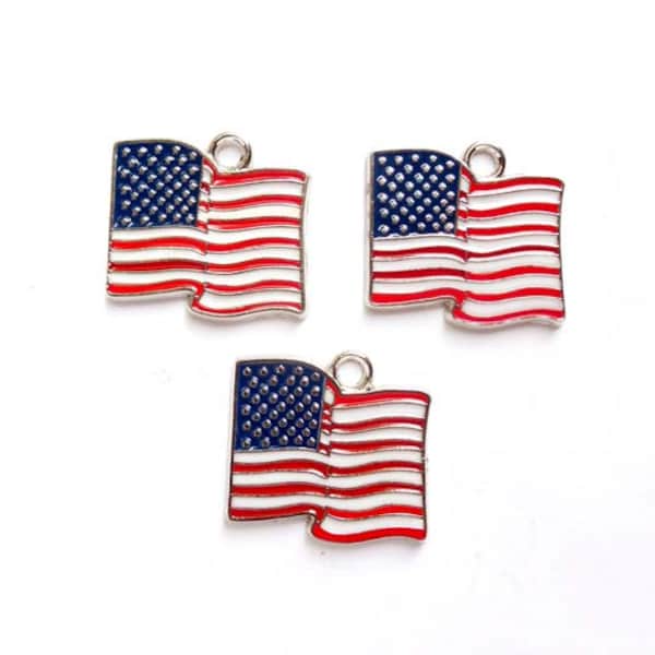 American Flag Charm - Etsy