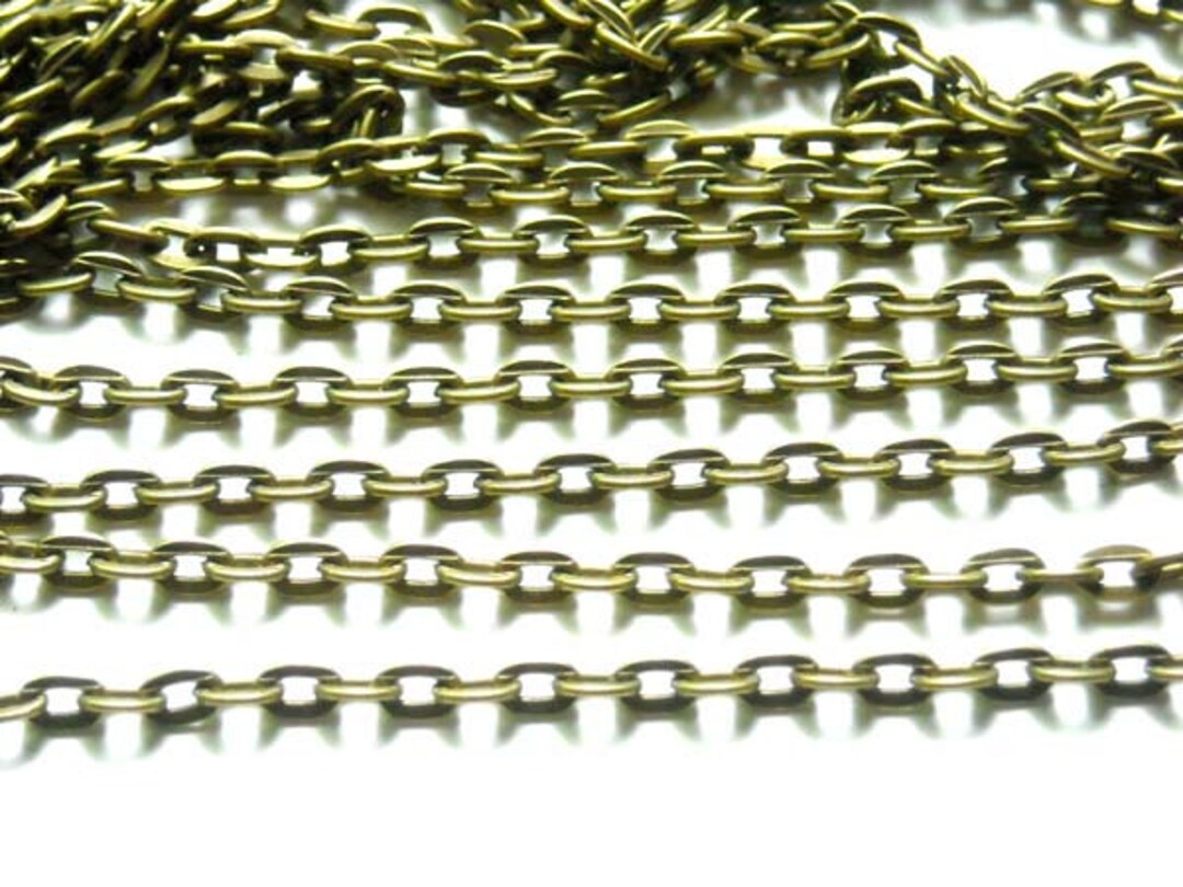 Antique Bronze Cable Chain - 10M - 22-28-2 - Etsy